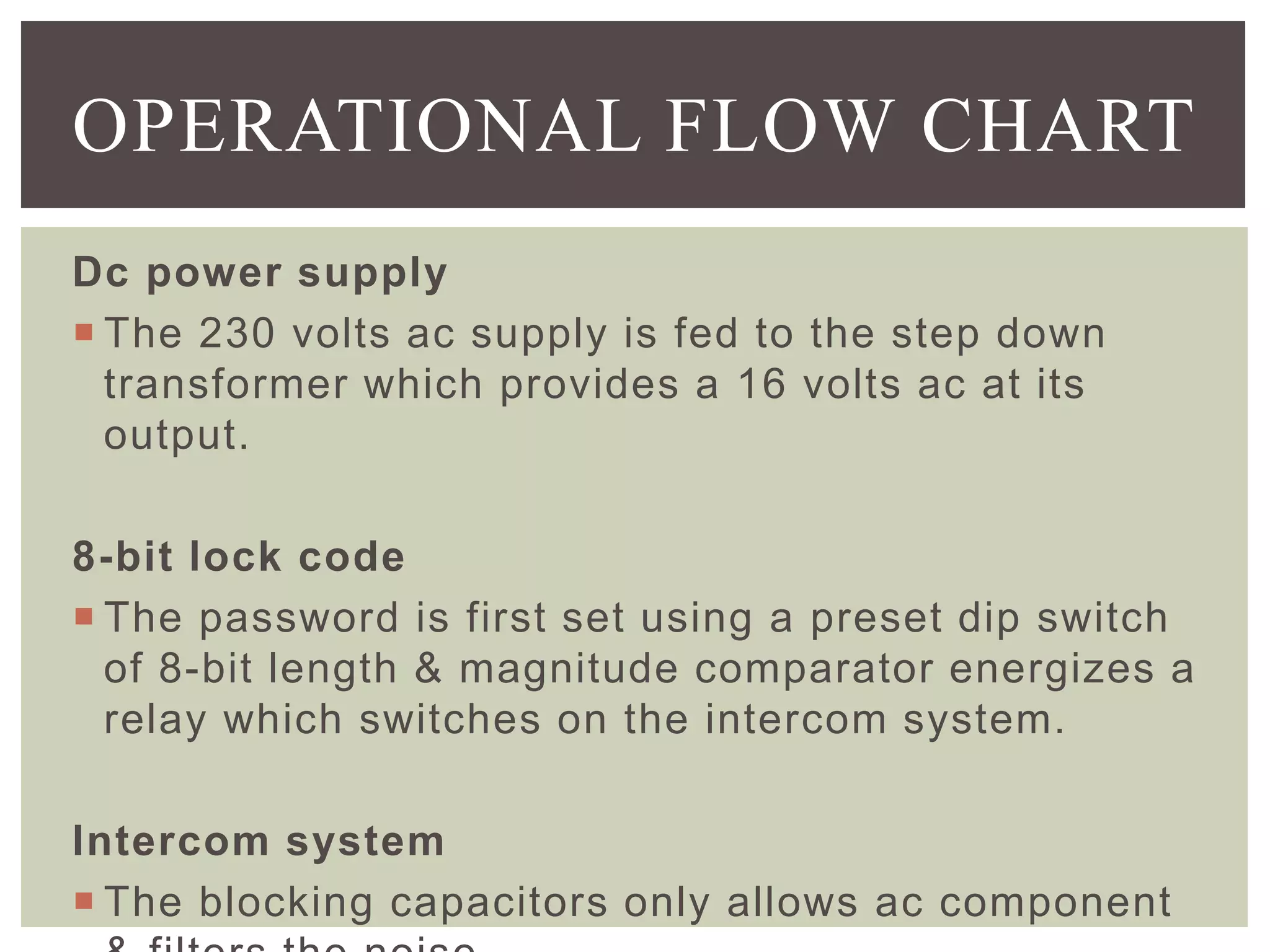 8 bit digital code lock intercom system | PPTX | Digital Audio ...