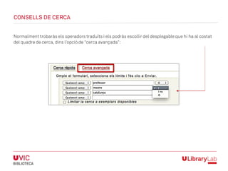 Tècniques de cerca efectiva | PPT