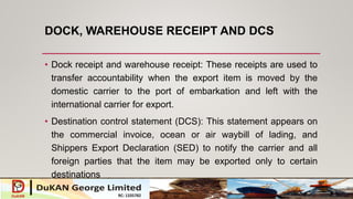 ALTERNATIVE INCOME CREATION THROUGH EXPORT | PPT