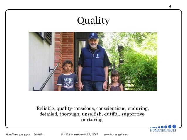 The Eight Boxes - a Personality theory | PPT | Chemistry | Science