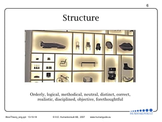 The Eight Boxes - a Personality theory | PPT | Chemistry | Science