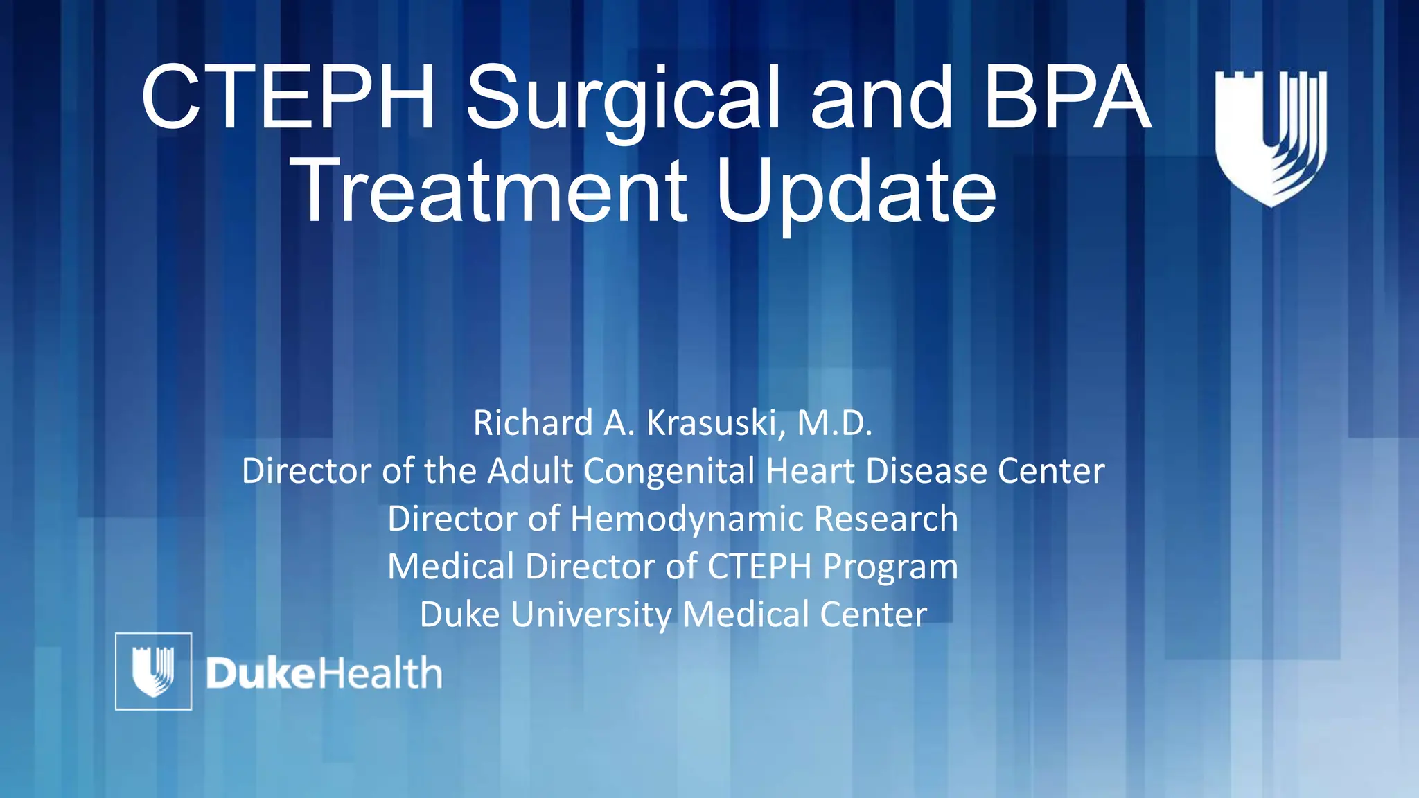 CTEPH Surgical and BPA Treatment Update | PPTX