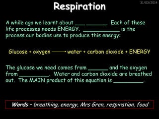 8 b respiration (whs) | PPT