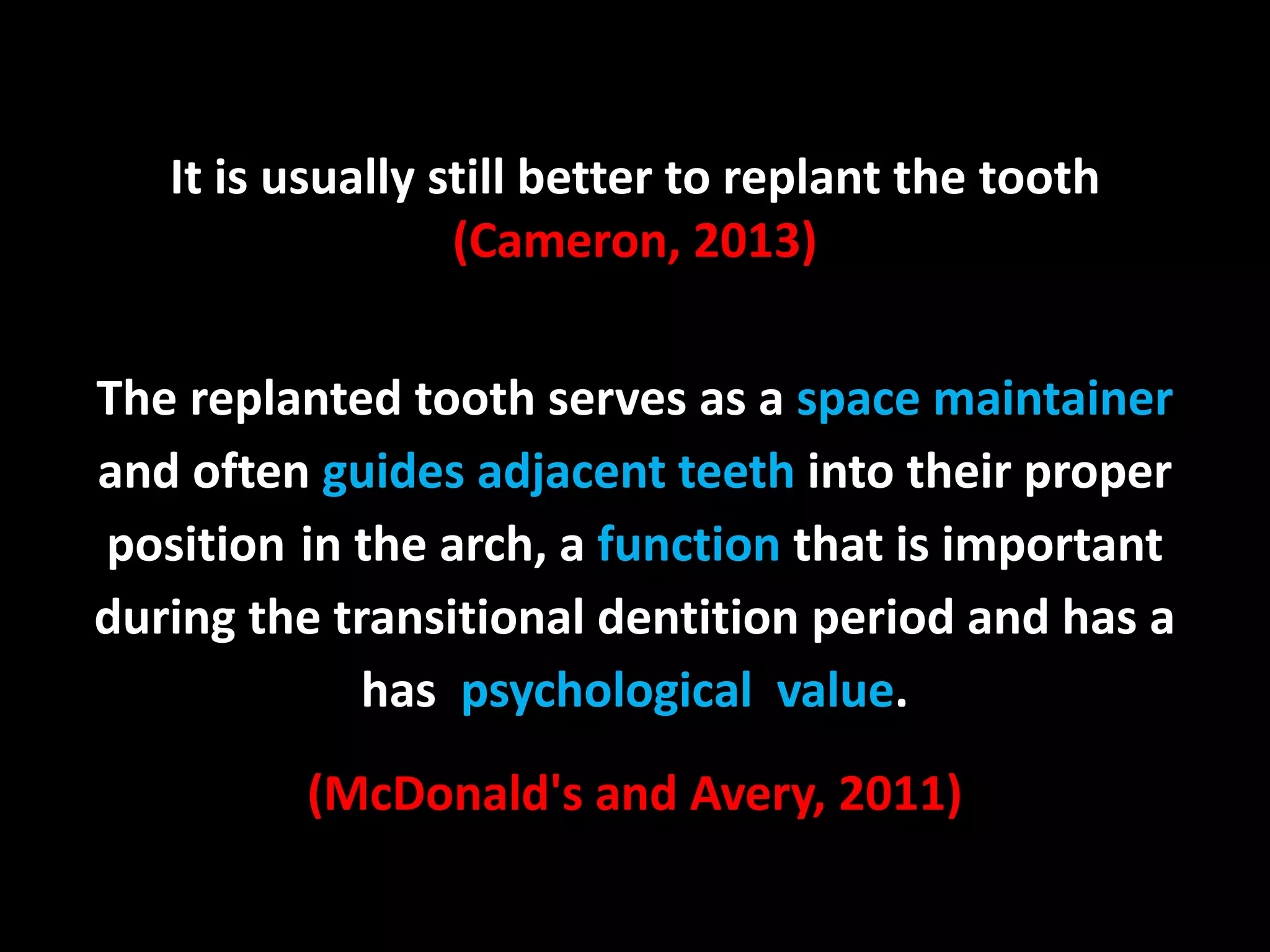 Avulsion of permanent teeth | PPTX