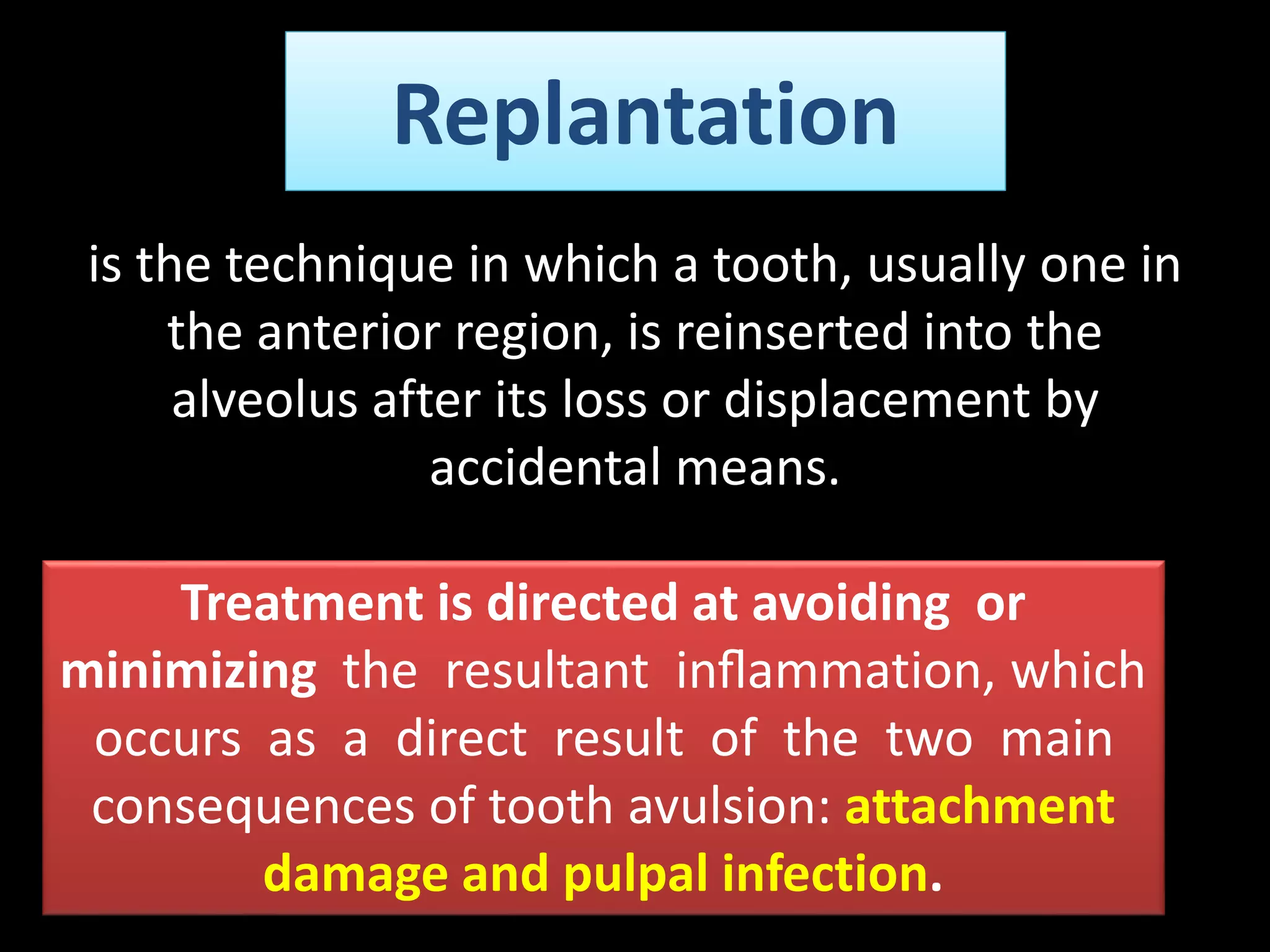 Avulsion of permanent teeth | PPTX