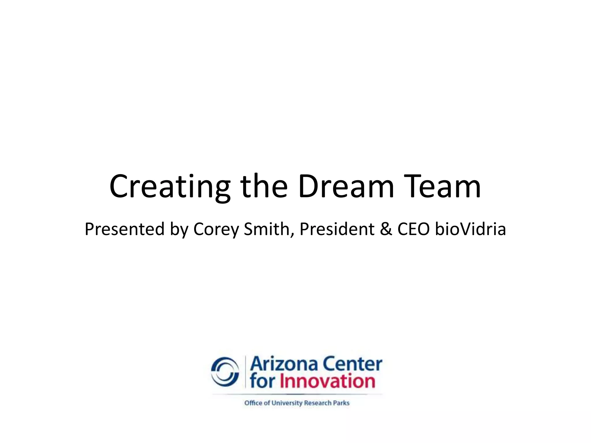 Creating the Dream Team for Your Startup | PPTX