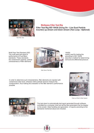 Testing/Manufacture/Fuel Filter Multipass Test Rig 19438 | PDF