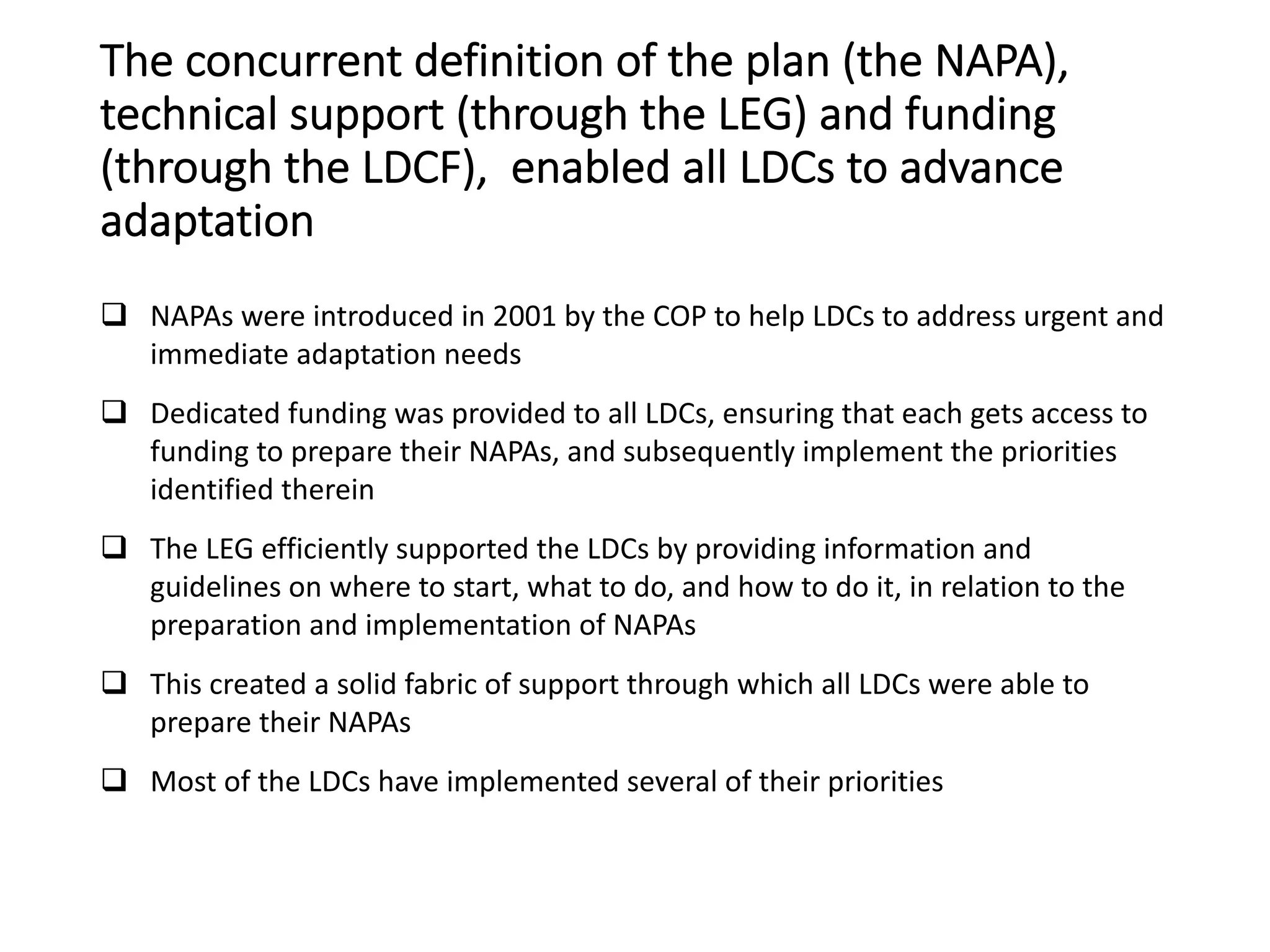 Best practices and lessons learned from the NAPAs | PDF