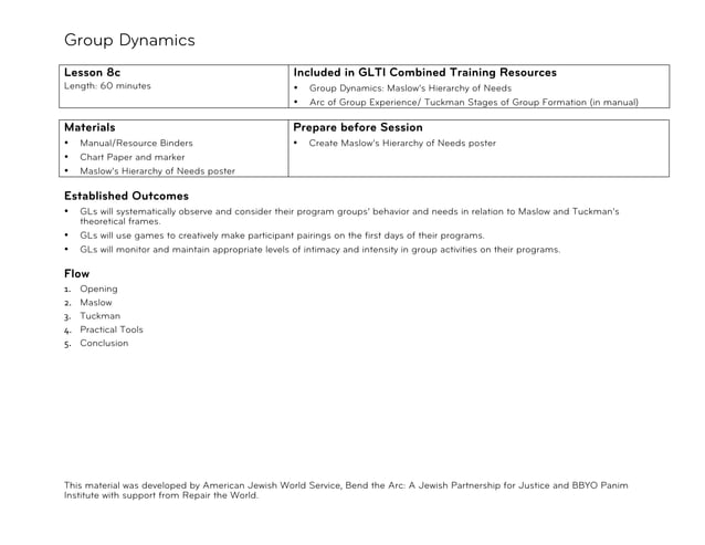 8c rotation - group dynamics lesson plan and ub-d | PPT