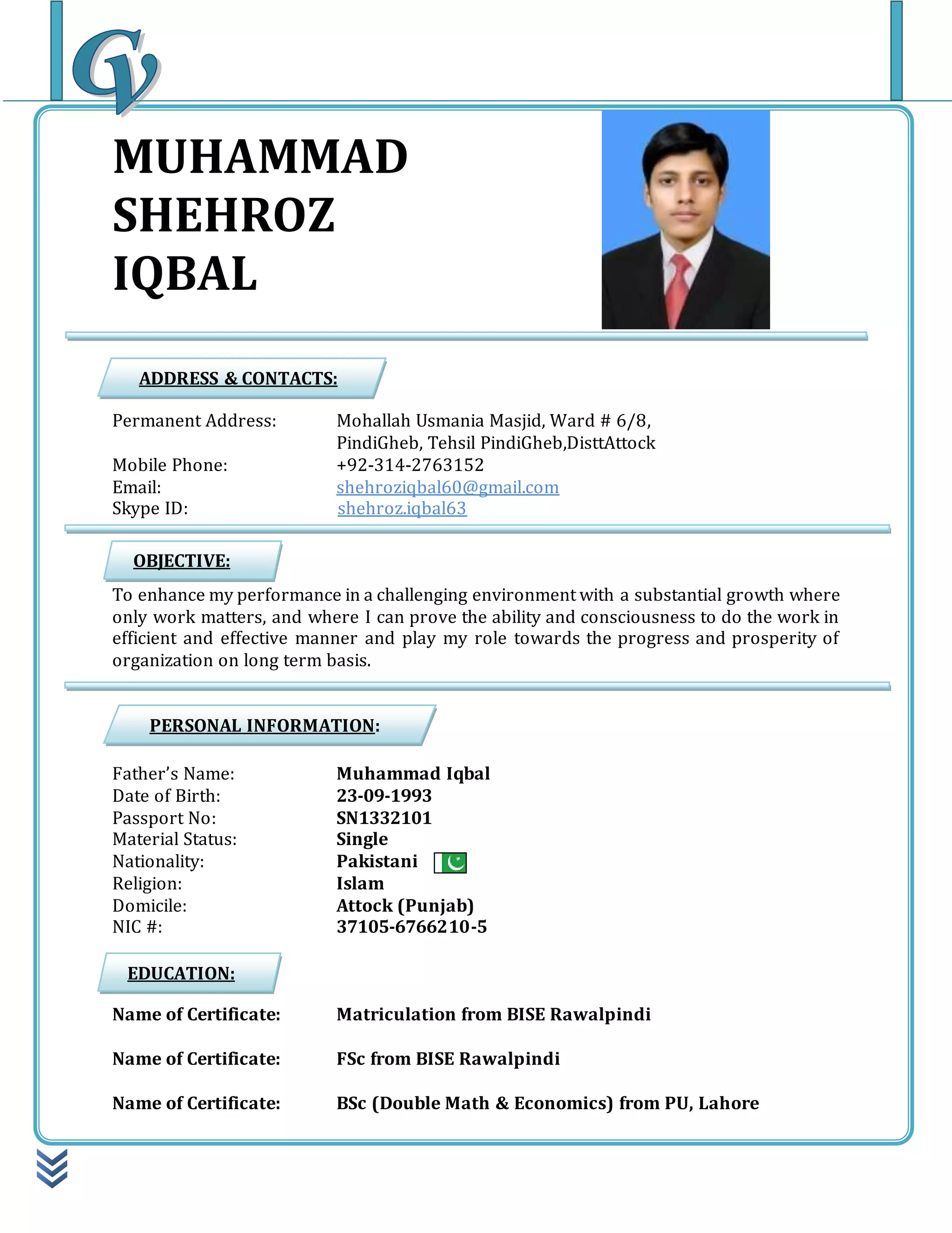 CV | DOCX | Islam | Religion & Spirituality