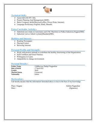 Kshitij Nagpurkar-Graduate Trainee (Fresher)-Resume | PDF