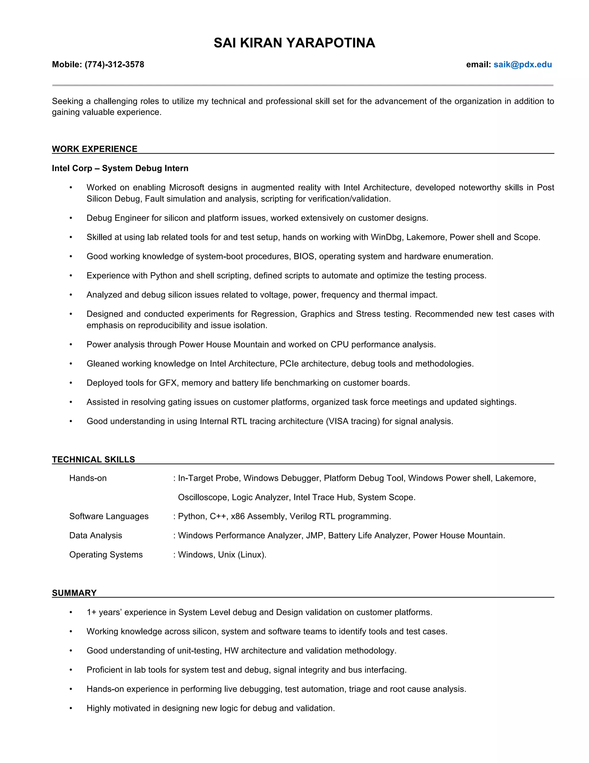 Resume | PDF