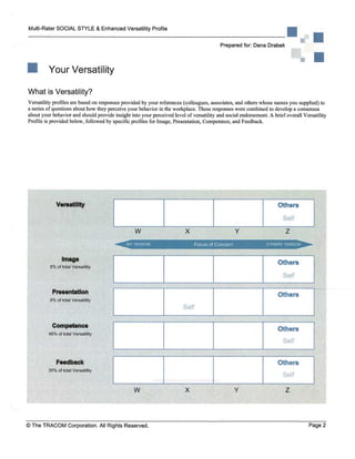 Versatility Profile | PDF
