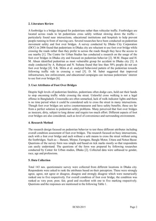 TE 009,A Survey Study For User Attributes On Foot Over Bridges In ...
