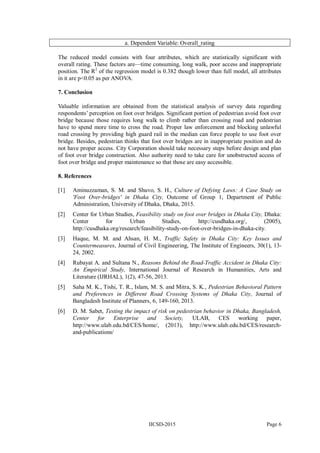TE 009,A Survey Study For User Attributes On Foot Over Bridges In ...