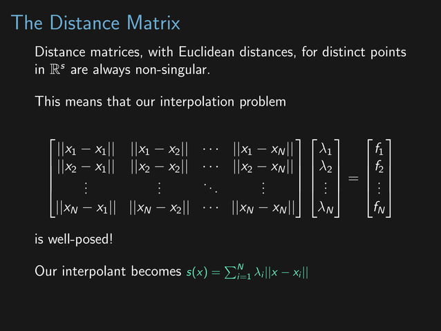Radial Basis Function Interpolation | PDF | Physics | Science