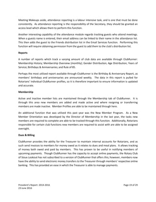 President's Report 2014-2016 | PDF