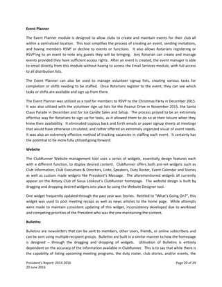 President's Report 2014-2016 | PDF