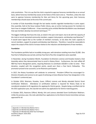 President's Report 2014-2016 | PDF