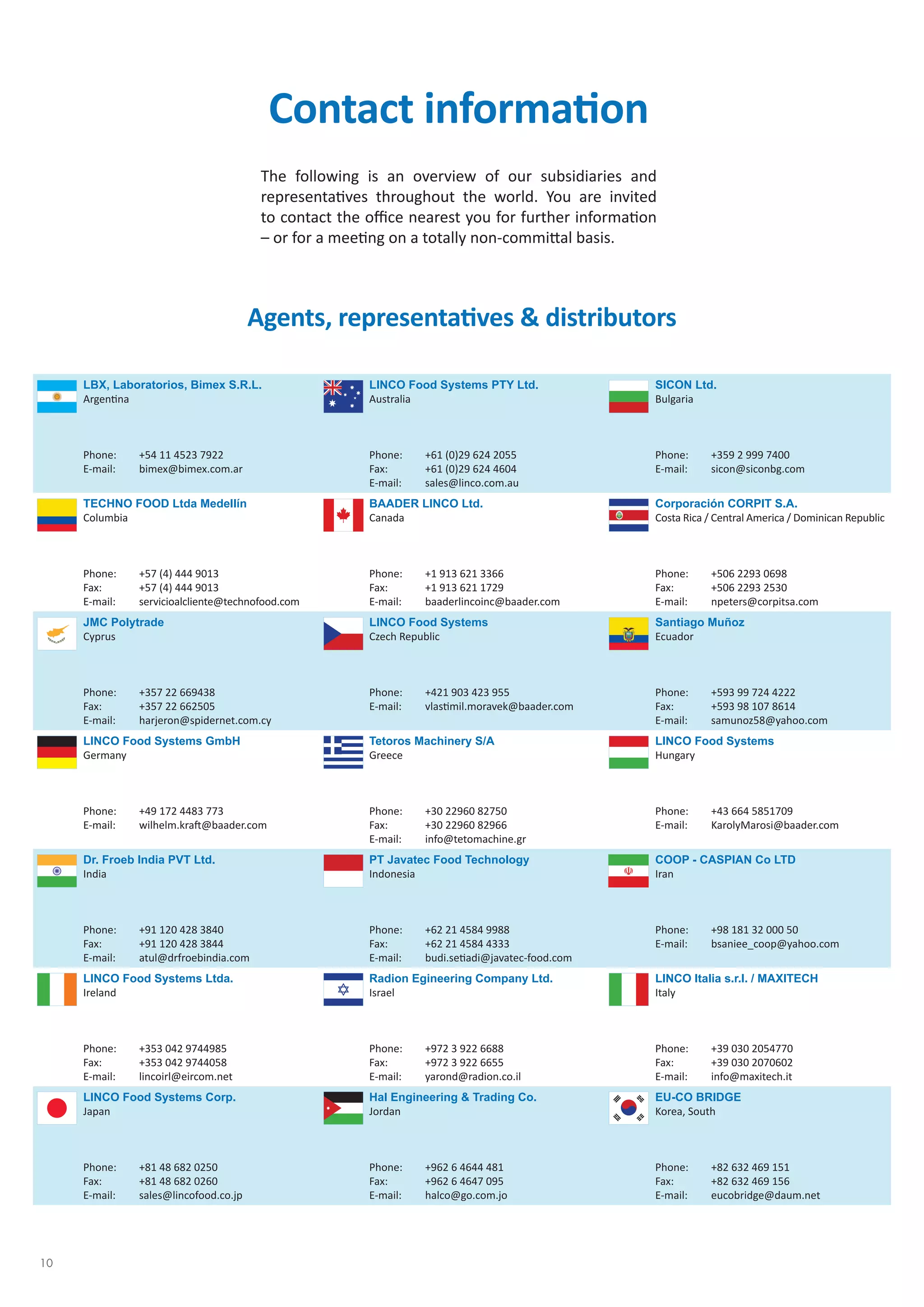 BAADER LINCO Company Profile 2015 | PDF