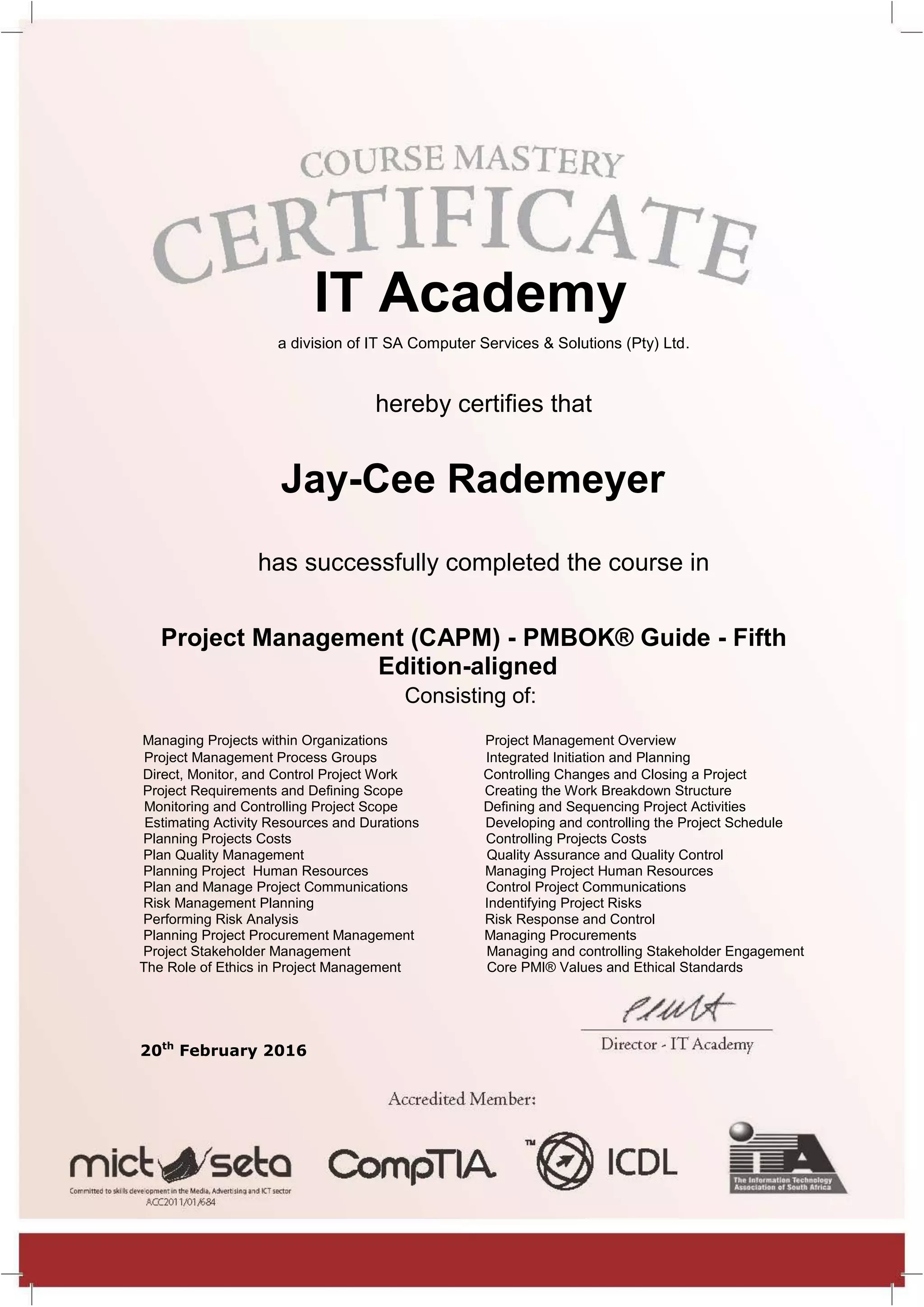 project management capm all - jay-cee | PDF