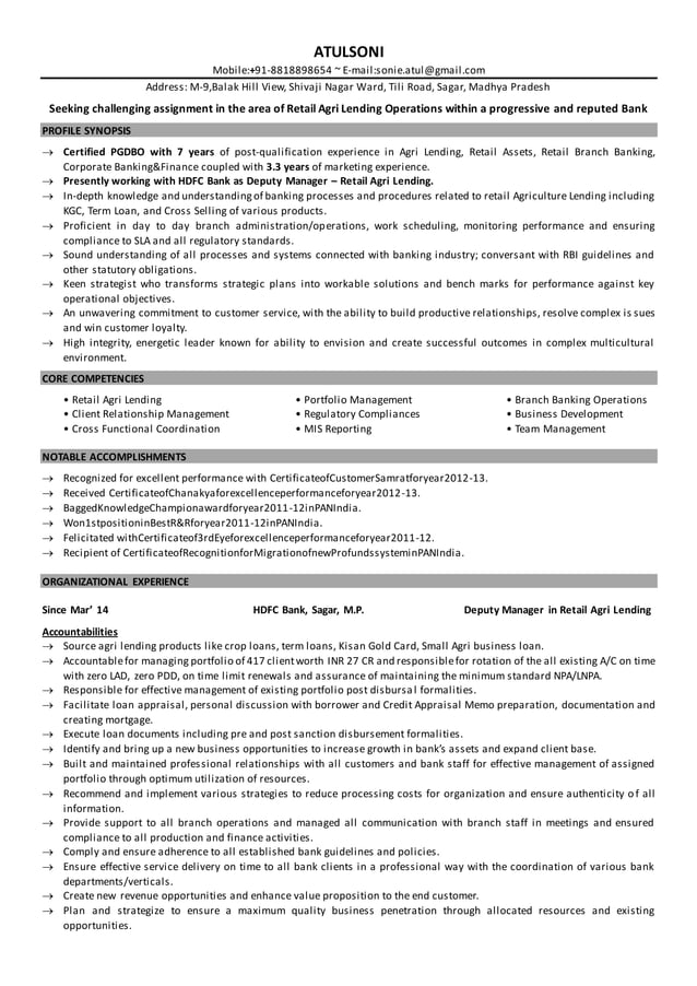 ATUL SONI_resume3 (1) | PDF