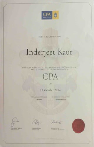 CPA Certificate | PDF