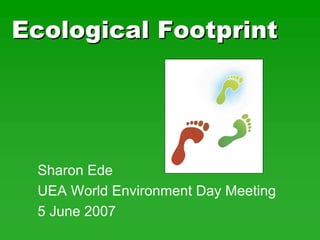 Ecological Footprint Presentation | PDF