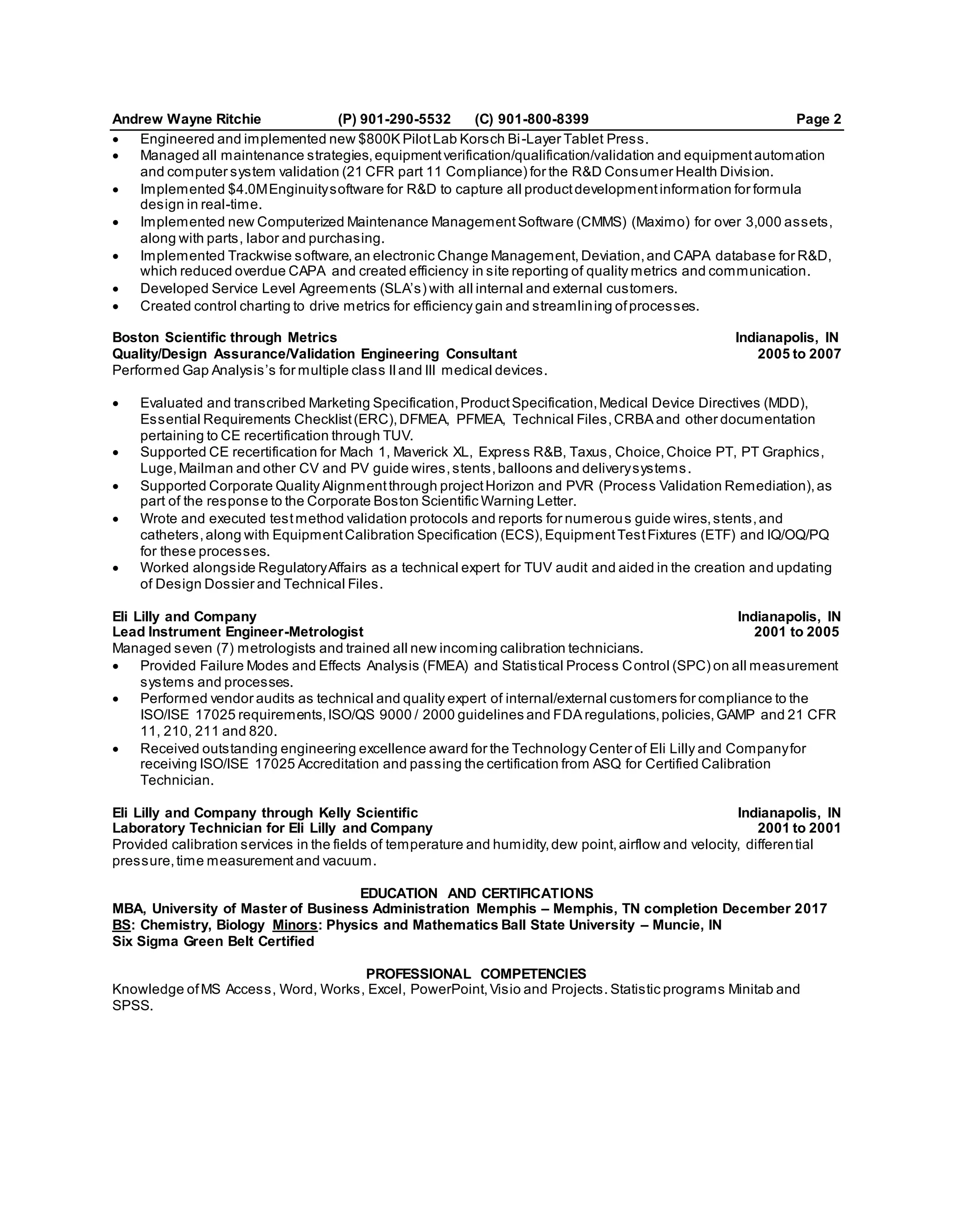 Andrew Ritchie Resume | DOCX