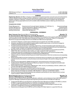 Andrew Ritchie Resume | DOCX | Manufacturing Industry | Industries