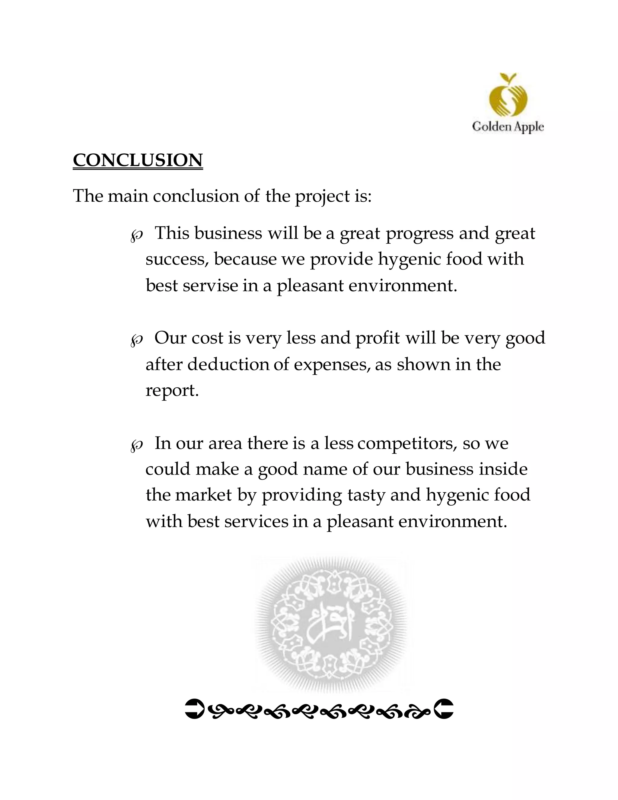 FAST FOOD RESTAURANT EIF FEASIBILITY REPORT | DOCX