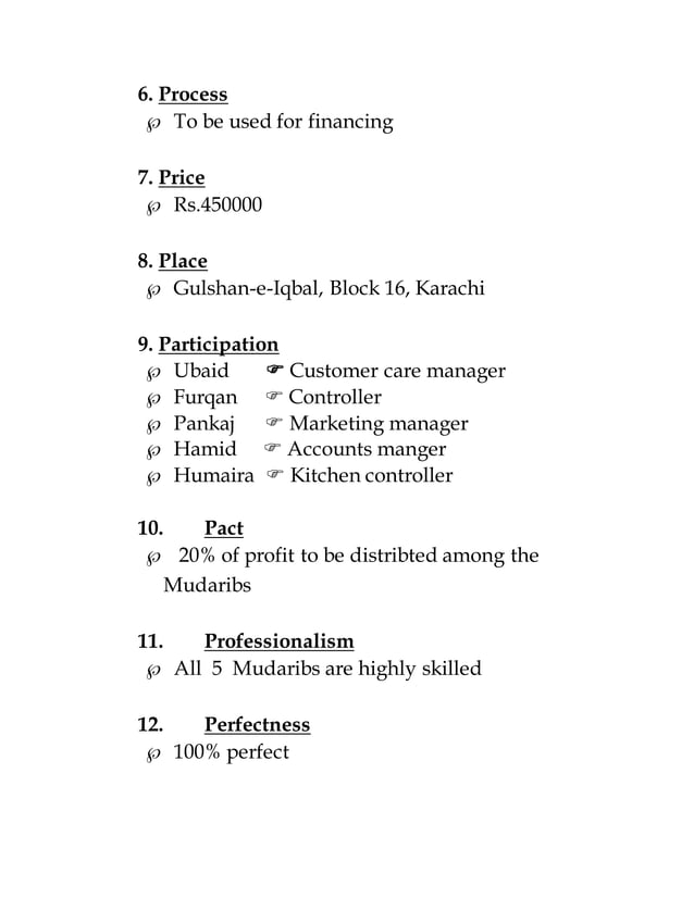 FAST FOOD RESTAURANT EIF FEASIBILITY REPORT | DOCX