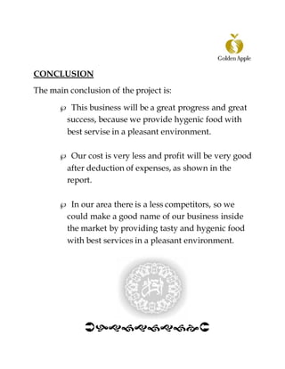 FAST FOOD RESTAURANT EIF FEASIBILITY REPORT | DOCX
