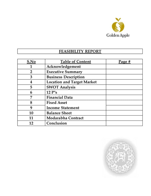 FAST FOOD RESTAURANT EIF FEASIBILITY REPORT | DOCX