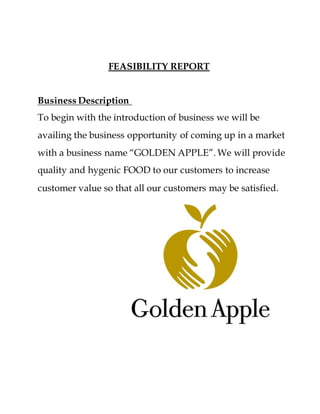 FAST FOOD RESTAURANT EIF FEASIBILITY REPORT | DOCX