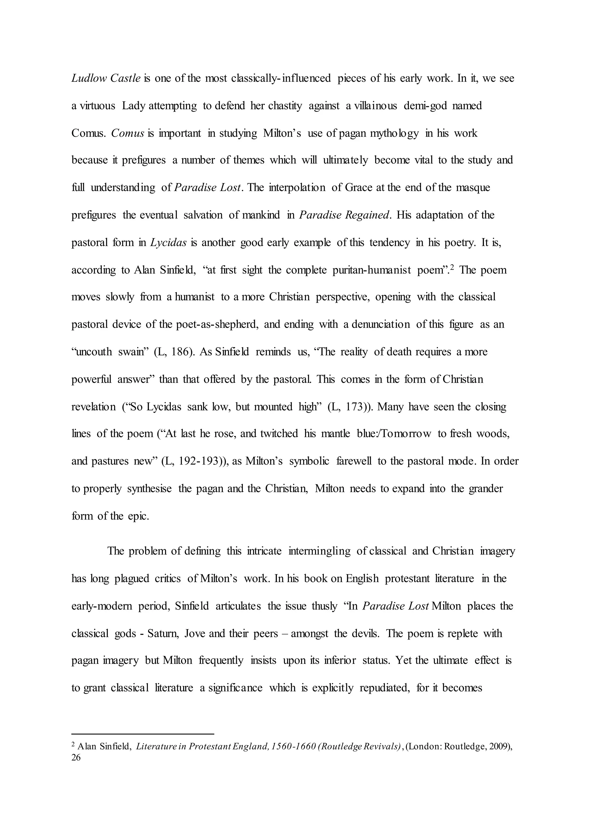 Milton and Pagan Imagery | DOCX