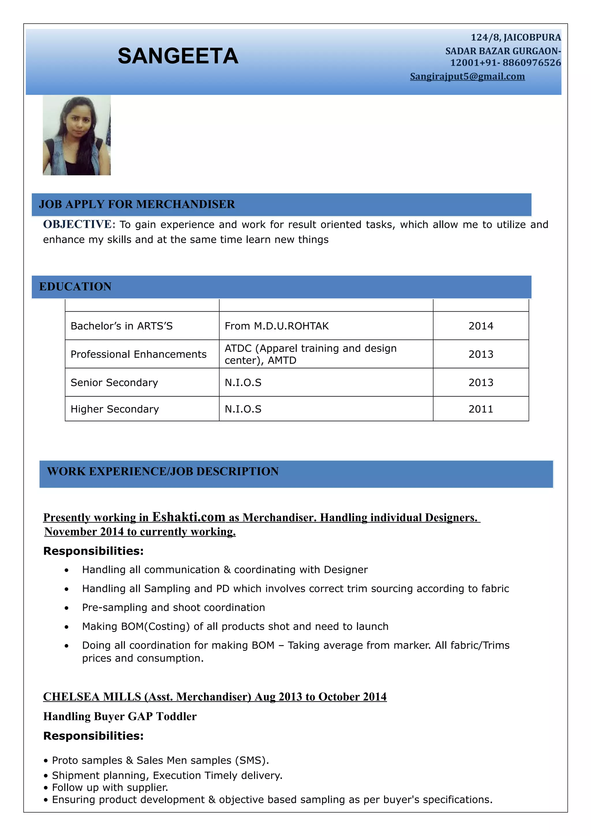 sangeeta cv.... | DOC