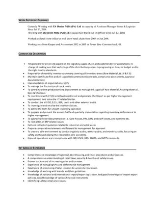 Asif Nazir CV | DOCX