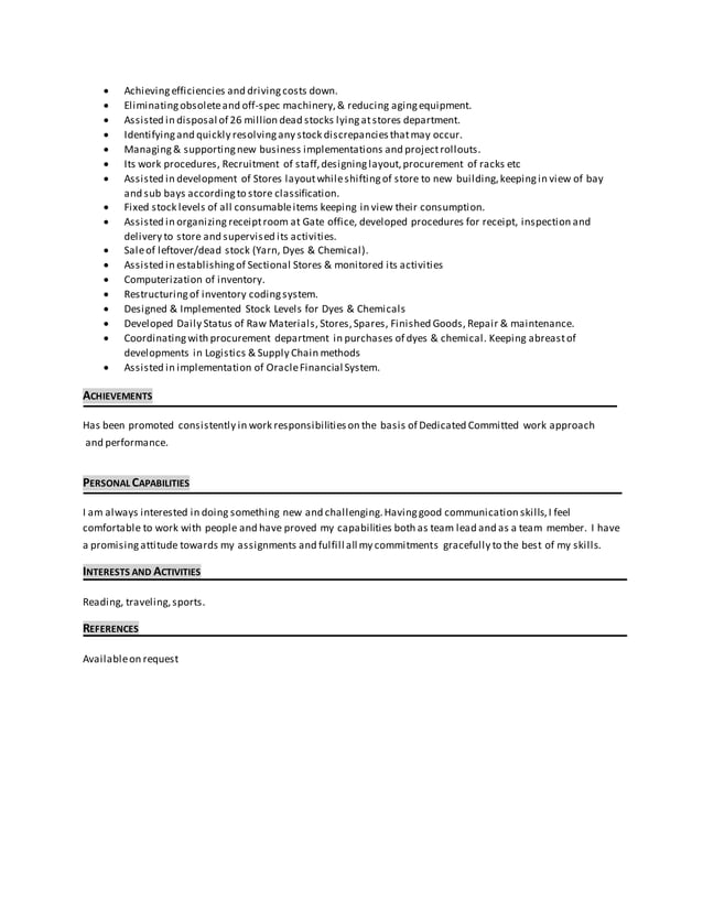 Asif Nazir CV | PDF