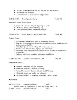 Kia Faisons Resume 1 | DOCX
