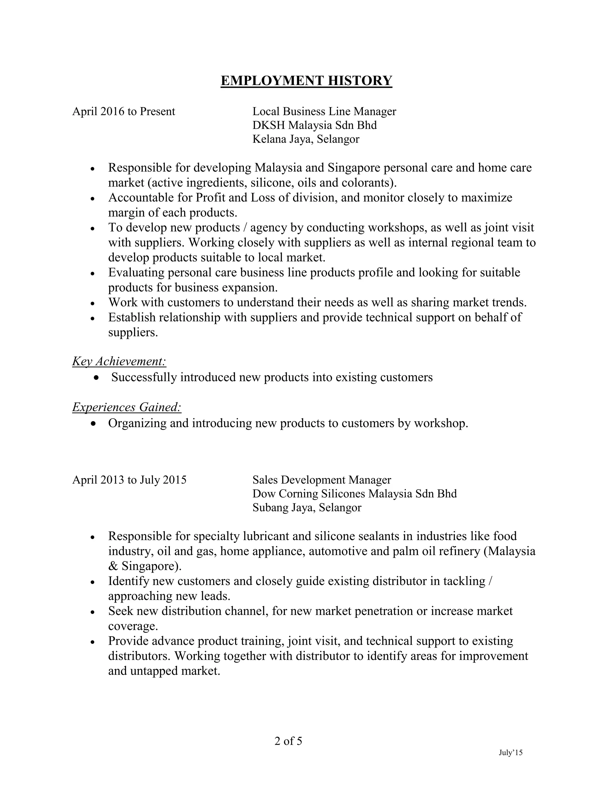 Phia Shuan,Heng - CV_2016 | PDF