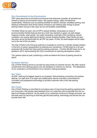 IPI Parking Organisation of the Year Award Submission CPP | PDF