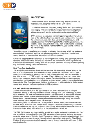 IPI Parking Organisation of the Year Award Submission CPP | PDF