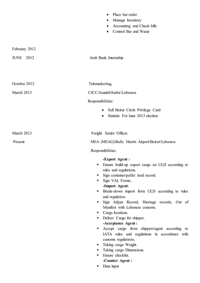 Raymond Khattar Cv | DOCX