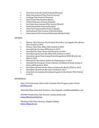 Script Consultant, Commercial Director or Teacher | PDF