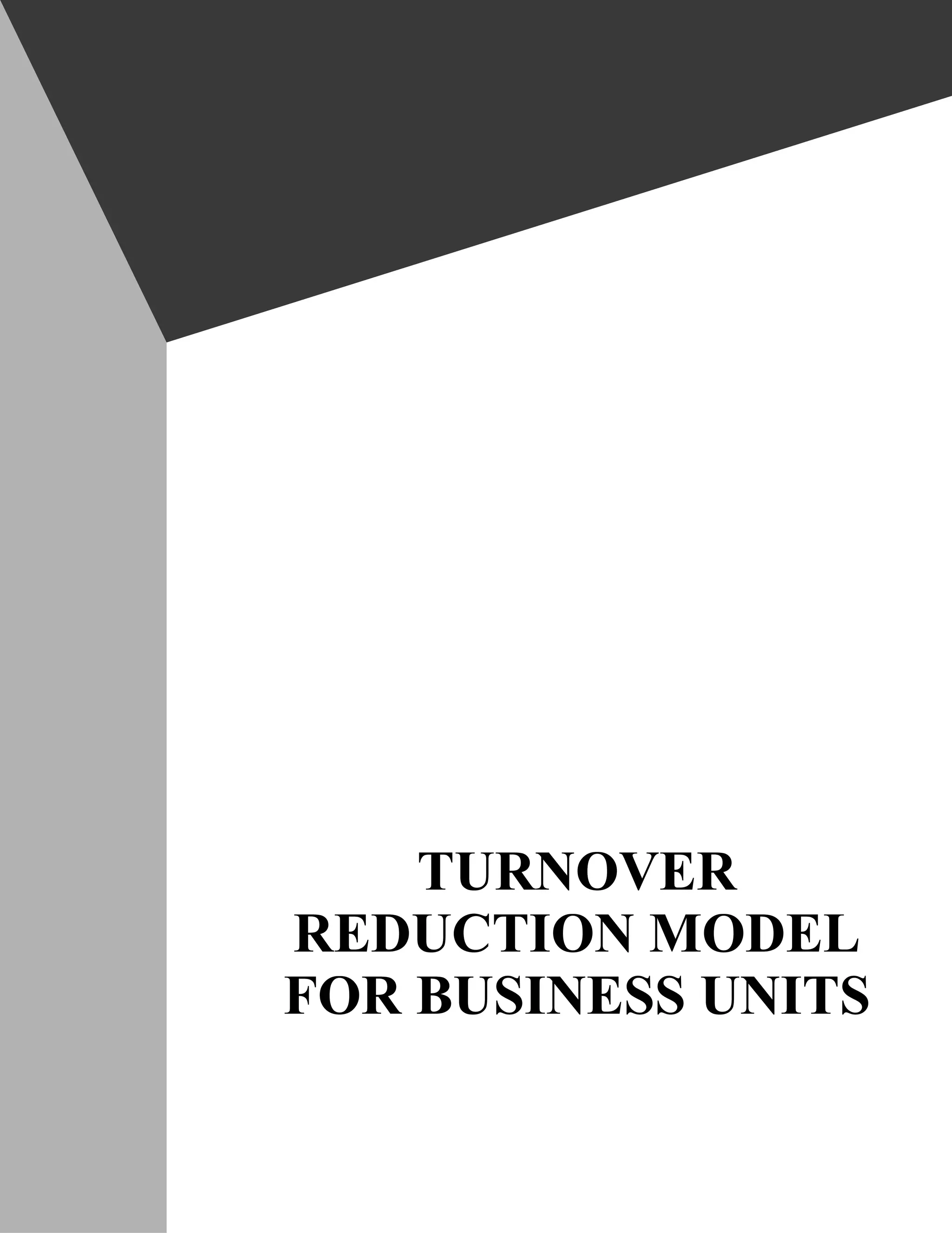 Turnover Reduction Plan Model.1 | DOC