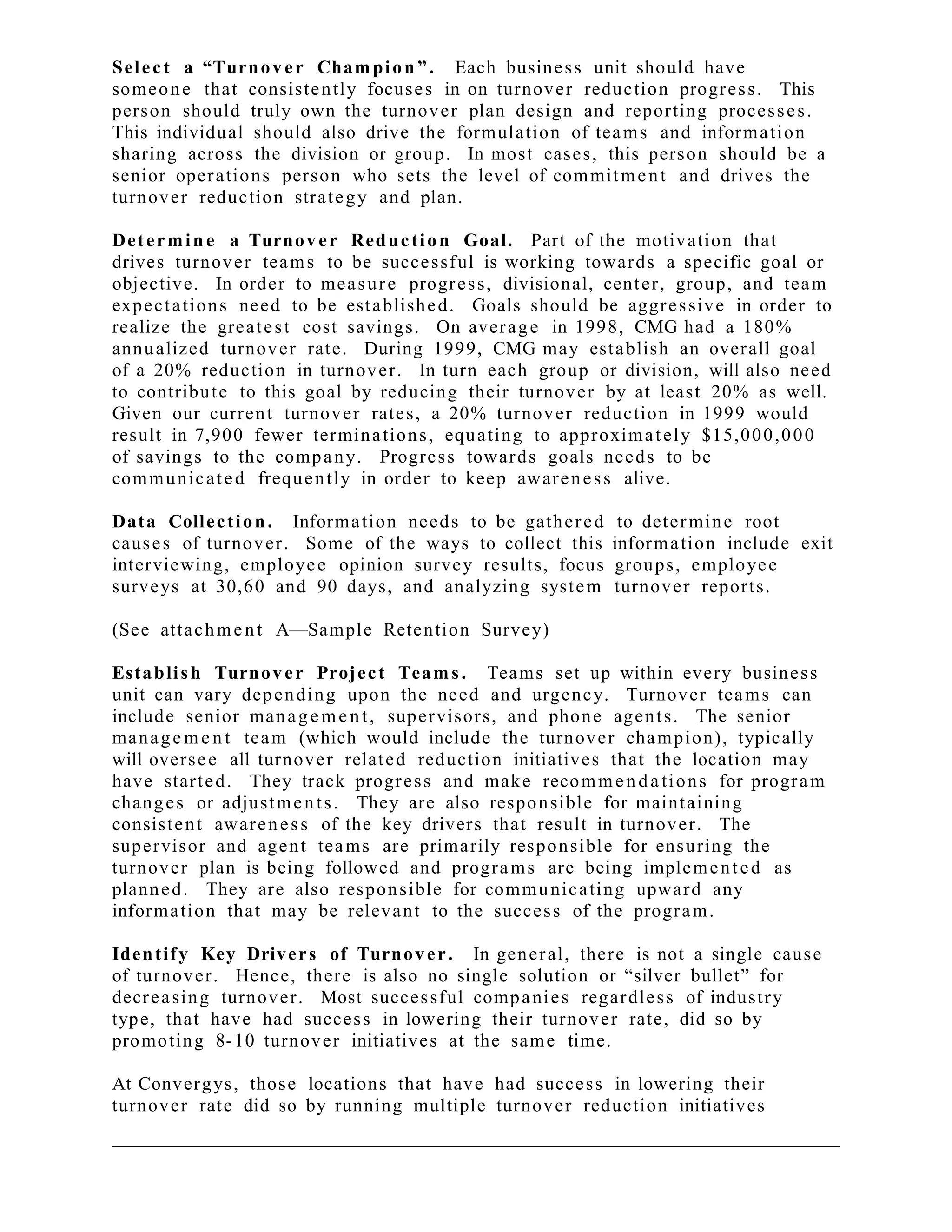 Turnover Reduction Plan Model.1 | DOC