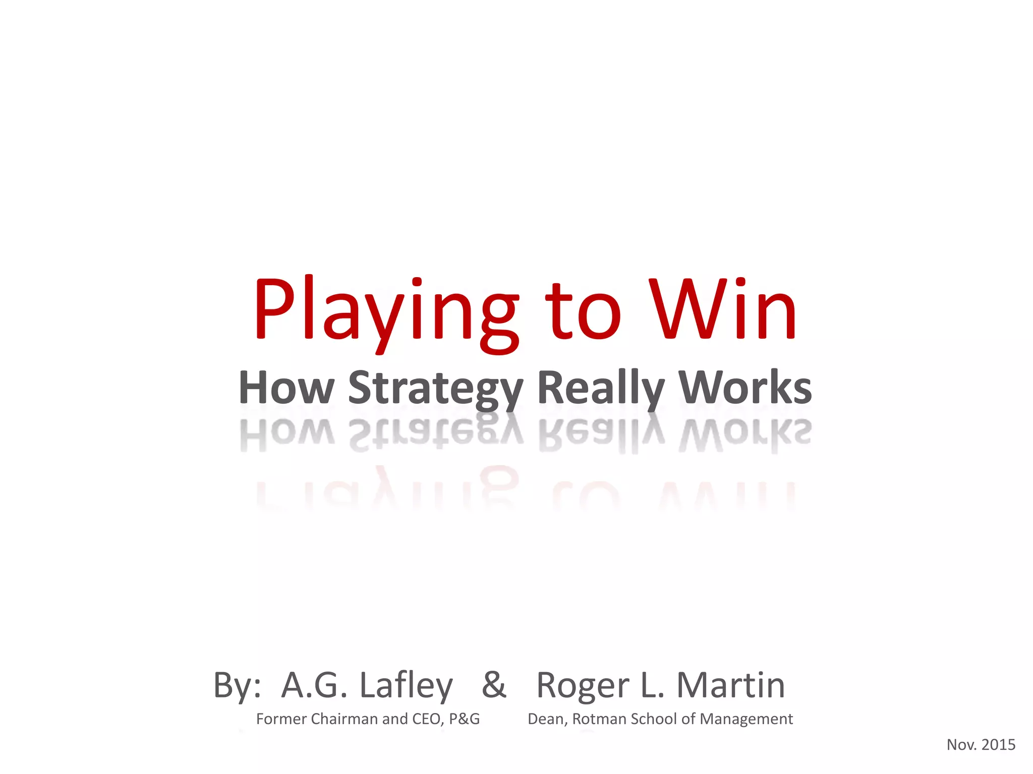 Playing to Win | PPTX