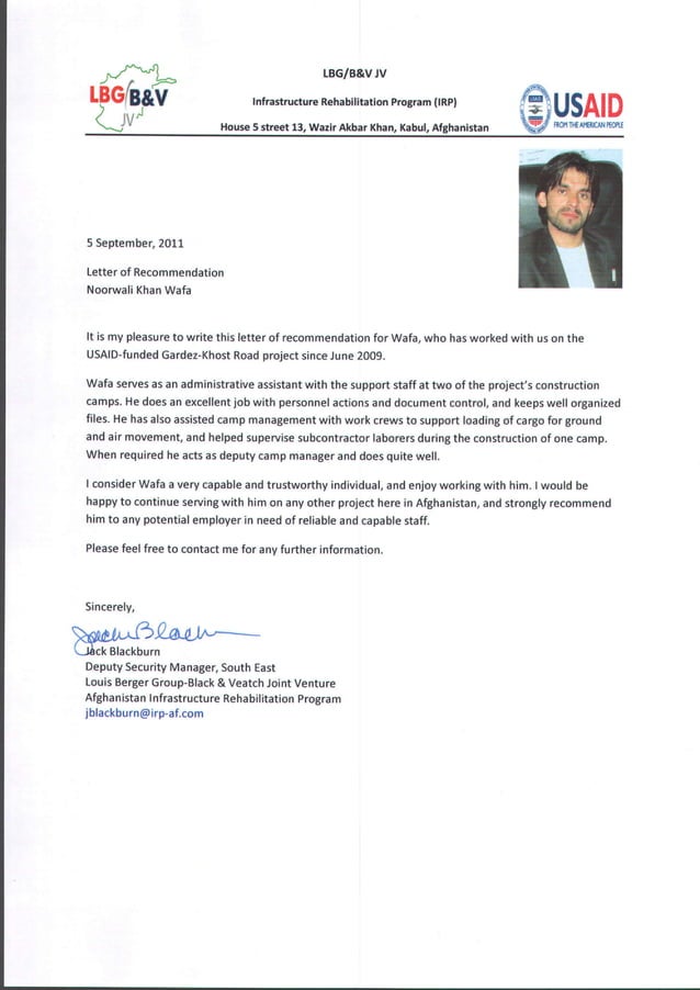 LBG Recommandation Letter | PDF