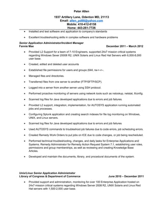 Peter Allen Resume | DOC